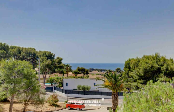 Très Bel Appartement Climatisé Terrasse Et Vue Mer - Bandol