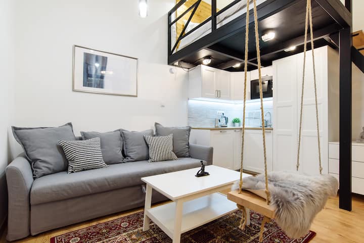 Loft With Swing ❤️ Washer | Ac | Jewish District R - Budapest