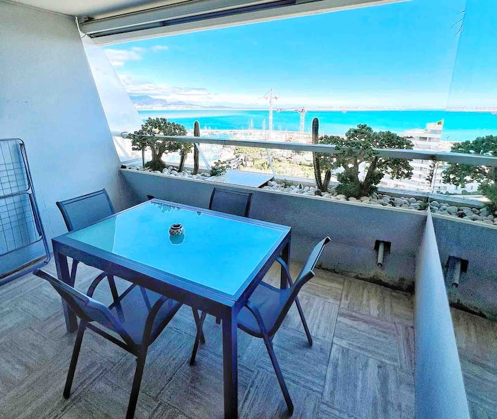 #Bc101 Marina Baie Des Anges - Studio Vue Mer Pano - Villeneuve-Loubet