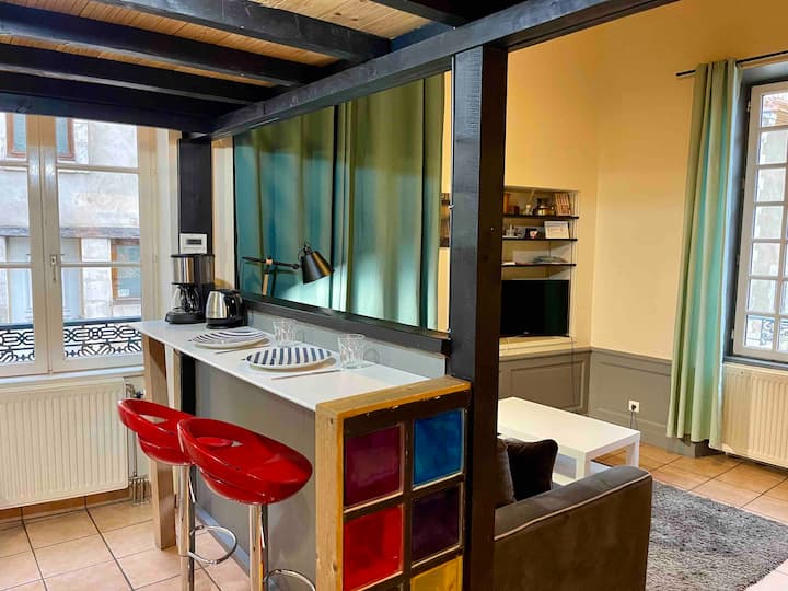 Studio Avec Pièce De Vie & Lit En Mezzanine - Auxerre