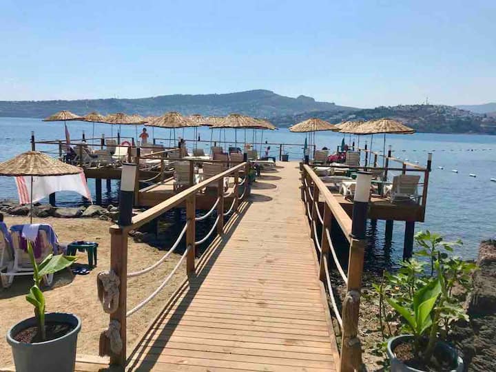 Villa Zeytin 1+1, Plajli Daire - Gündoğan