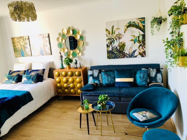 Jungle Chic Climatisé ⭐️⭐️⭐️⭐️ Studio à 2 M De La Gare - Le Bourget