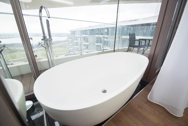 오션 버드 방 2개 화상실 2개 욕조 1 요리가능 34평 - Jeju-do