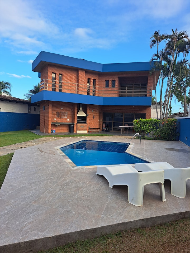 Entire House, Barbecue, Pool, In Enseada - Guarujá