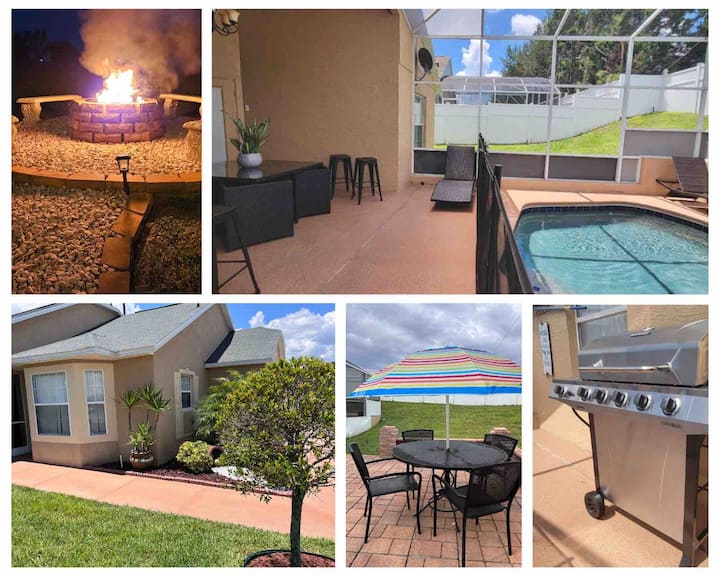 Relaxing 4bd Pool, Fire-pit,grill Near Disney&golf - Davenport, FL