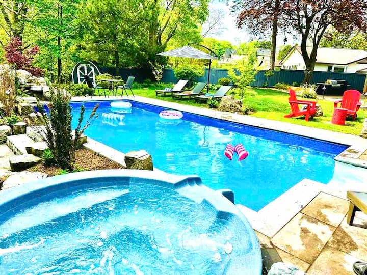 The Serenity Home Pool/yoga/game Room By The Lake - Mississauga