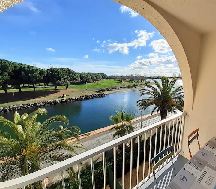 Studio Richelieu, îLe Des Loisirs, Piscine, Plage. - Agde
