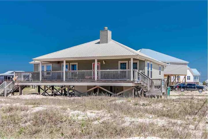 Pompano Bungalow- Gulf Front- 2 Master Suites - Dauphin Island, AL