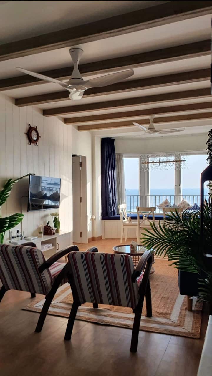 Tranquility - Seafacing 3bhk Luxury Apartment - Alibag