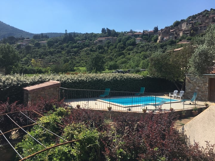 La Glycine De Vieussan (Maison Avec Piscine) - Roquebrun