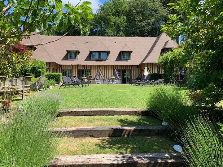 Touques: Maison Pour 12 Pers Avec Piscine + Jardin - Honfleur