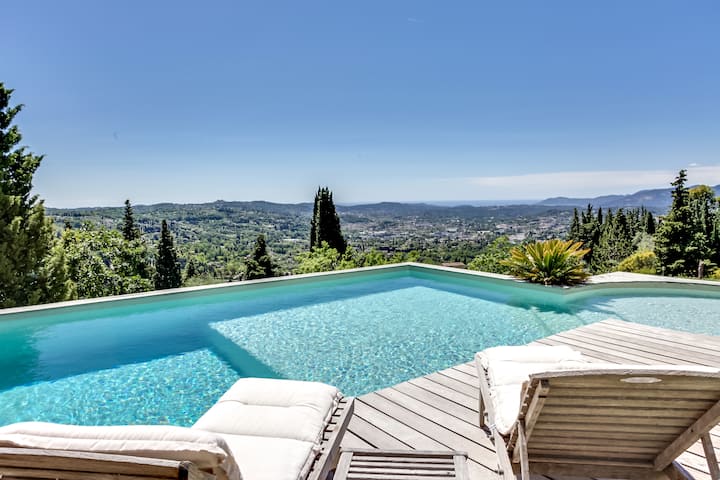 Quiet Villa With Pool And Sea View - Grasse