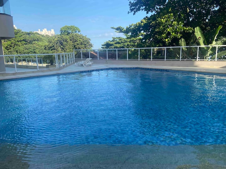 Pé Na Areia E Lazer Completo No Tombo Com Garagem - Guarujá