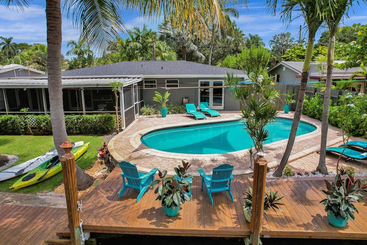 Waterfront Villa Heated Pool Private Oasis 3bed - Fort Lauderdale, FL