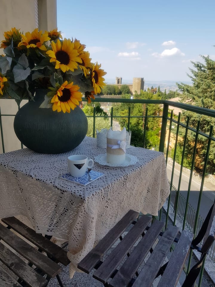 House For The Osticcio With A View Of The Fortress - Montalcino