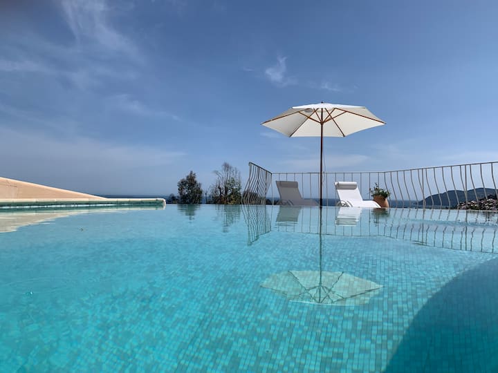 Cannes, Villa, Meerblick, Salzwasserpool,  Sauna - Théoule-sur-Mer