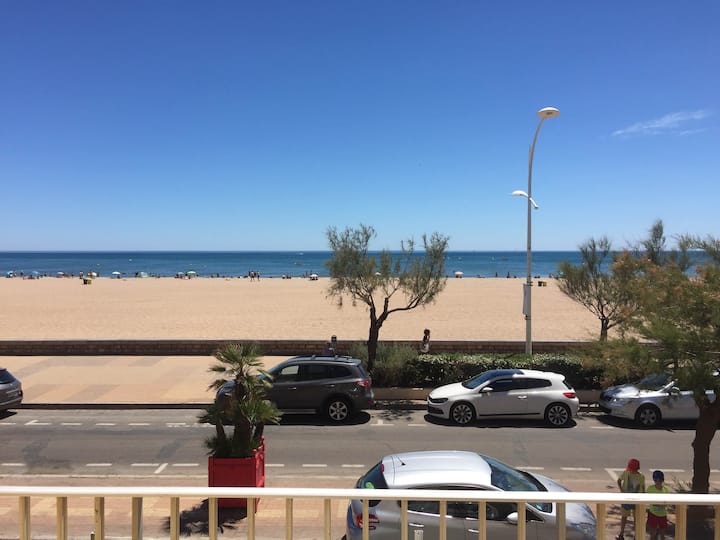 Front De Mer🏝 100m² Vue Magnifique, Balcon, Garage - Valras-Plage