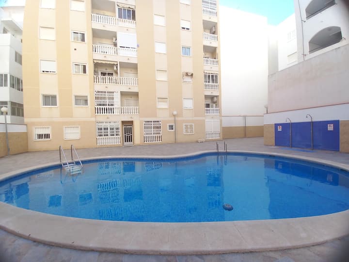 1104 Apartamento 200m De La Playa Con Piscina! - Torrevieja