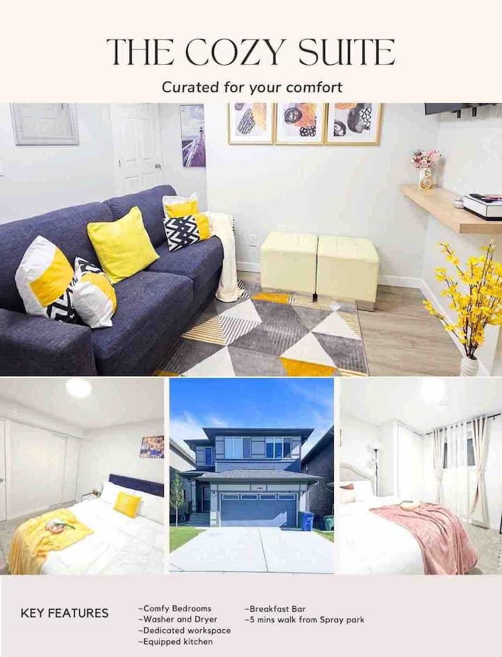 *Cozy Stylish Suite* Two Bedrooms + A Den - Airdrie