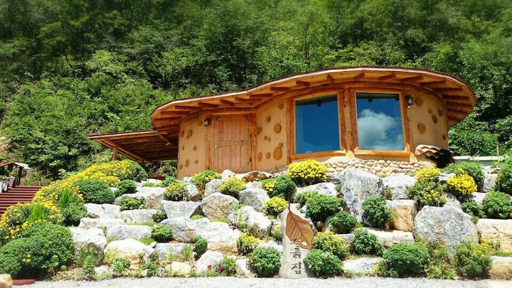 영월 흙집 펜션 (새소리방) - 예천읍