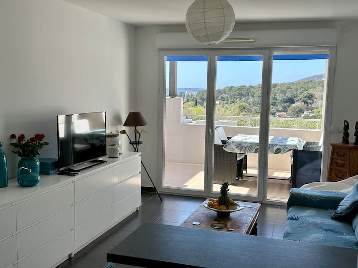 Magnifique F2 Vue Mer Avec Terrasse Et Piscine - Antibes