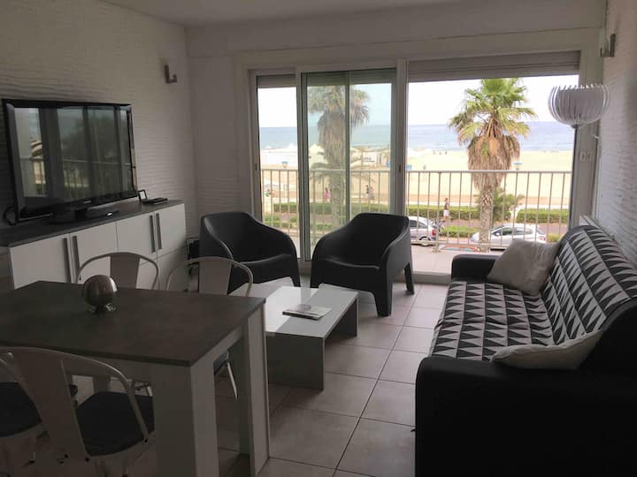 F2 Le 500 40 M2 Front De Mer Traversant Parking - Canet-en-Roussillon