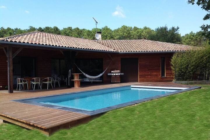 Maison En Bois Tout Confort Entre Forêt Et Ocean - Labenne
