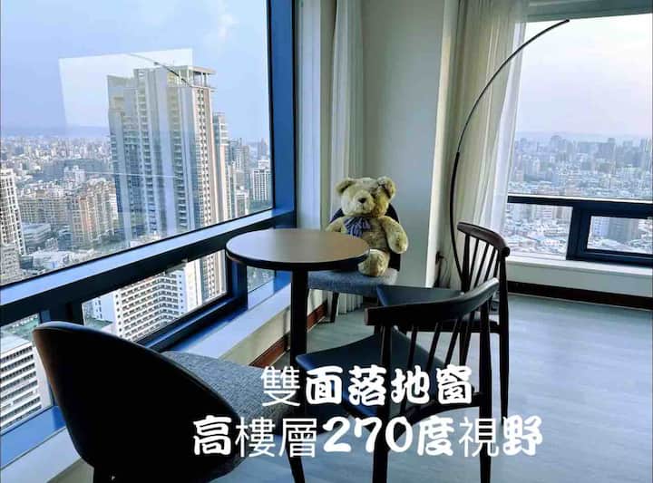 草悟道28 F。絕對稀有雙面落地窗。距逢甲3公里。好友同樂聚會,僅此一間。 - 台中市