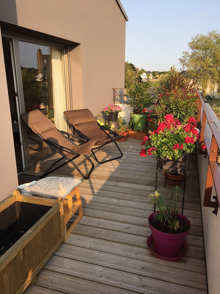 Joli T2 Au Calme 73 M2 Exposé So. Terrasses 40 M2 - Saint-Malo