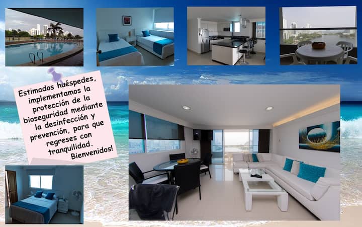 Beautiful Apartment In Front Of The Ocean - Colombia