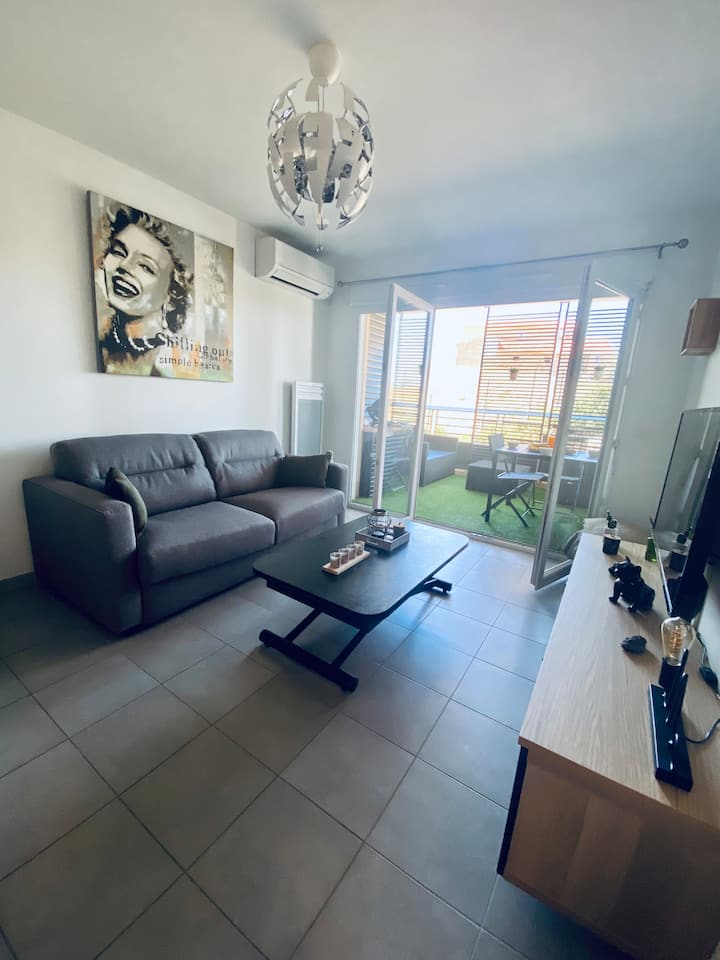 T3 Avec Piscine Wifi Clim Parking Privé Couvert - Roquebrune-sur-Argens