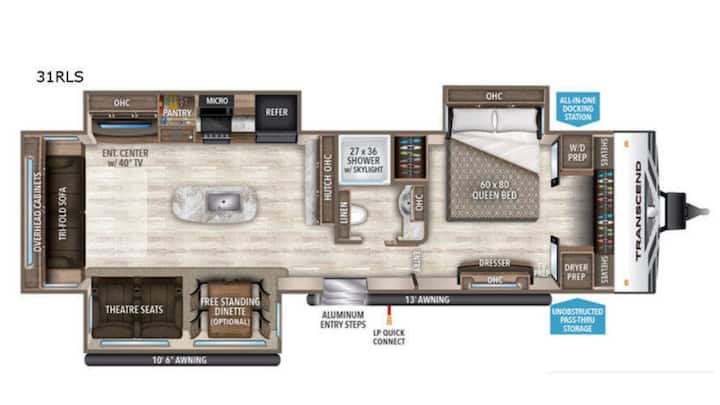 “Glamping” 2019 Grand Design Transcend 31 Rls - Hoover, AL