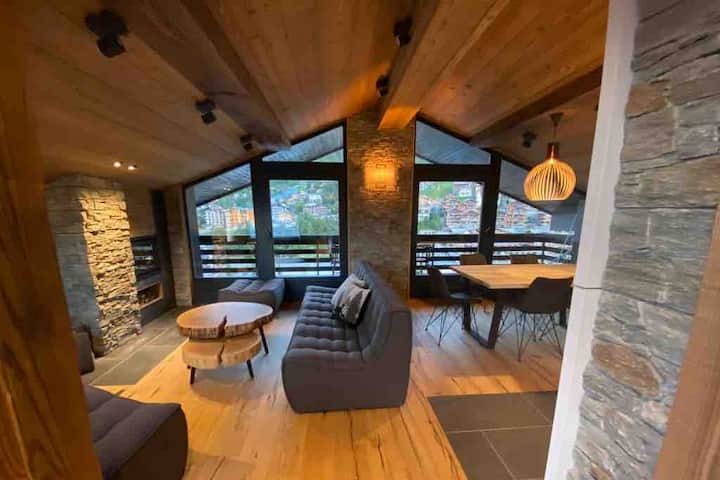 Attique De Charme Avec Vue Au Cœur De La Station - Nendaz
