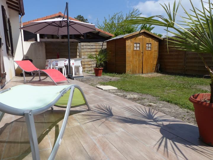 Jardin  500m Plage Et Commerces - Mimizan Plage