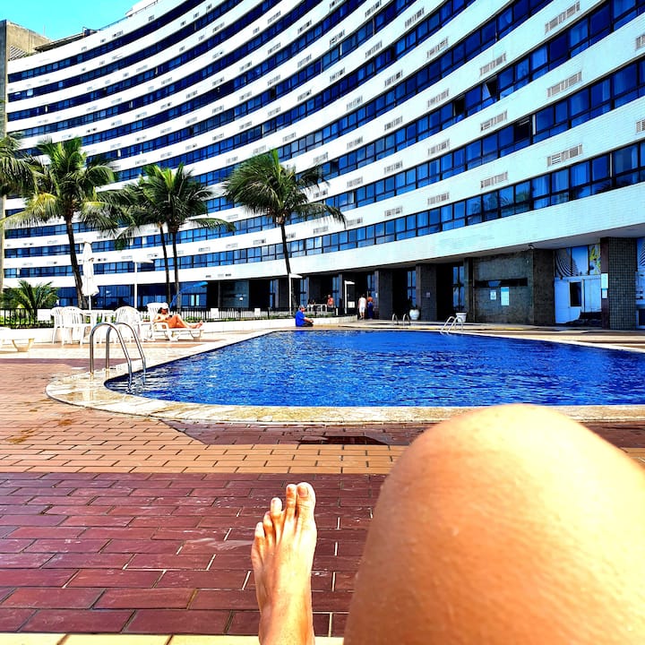 2/4 Pé Na Areia No Aparthotel De Ondina - Salvador