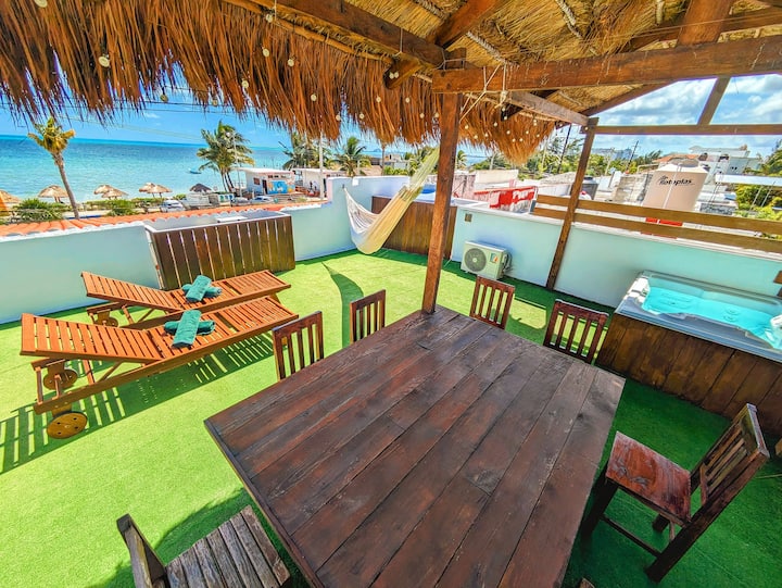 Beachfront | Pool, Jacuzzi & Oceanview Terrace - Cancún