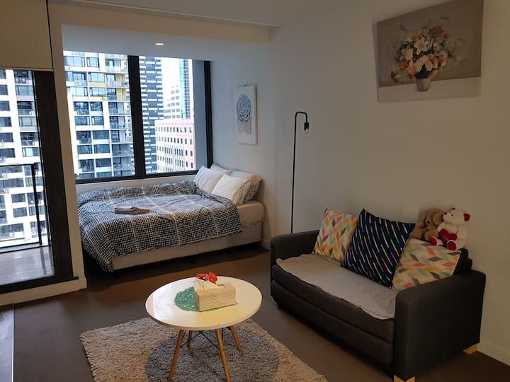 Central Studio In Melb Cbd!free Tram, >1min Skybus - Melbourne