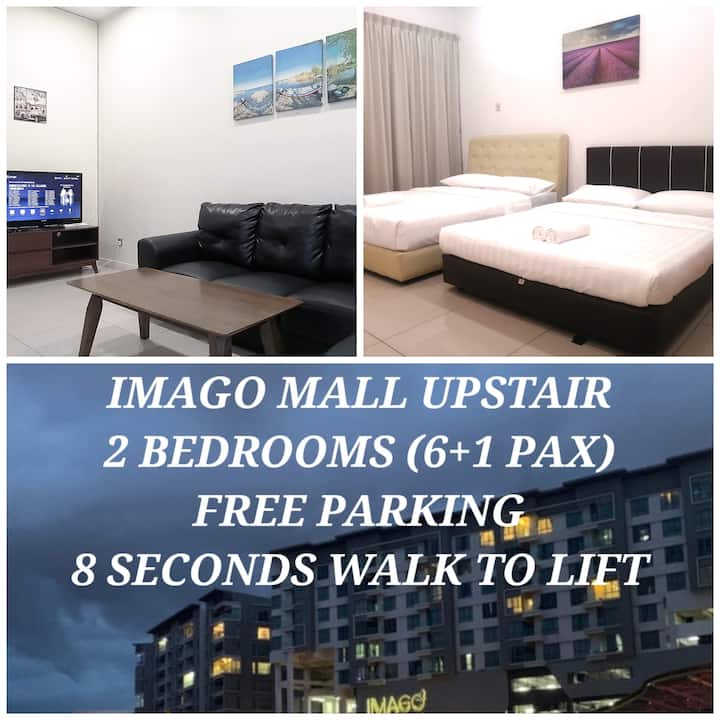 B62 Imago Mall Kota Kinabalu-2 Bedroom Imago商场2房公寓 - Kota Kinabalu