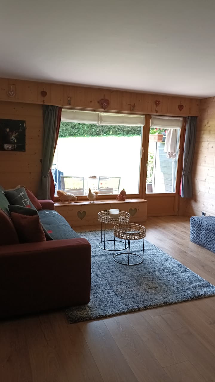Studio Plein Sud Joli Rez De Jardin - Combloux