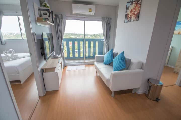 2 Brs @ Highrise Seaview Condo Cha Am (Free Bills) - Cha-am