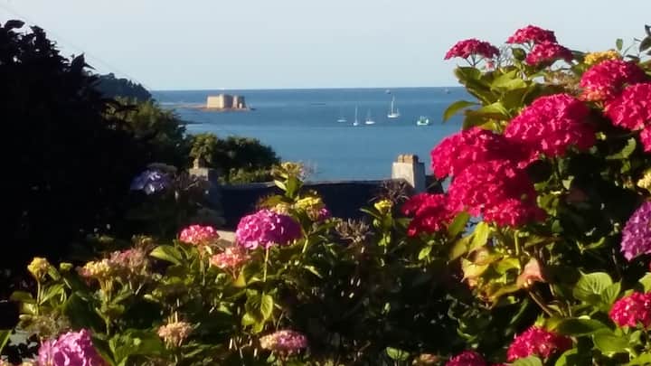 Gîte Des Hortensias - Ancienne Ferme - Vue Mer - 브리타니
