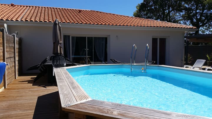 Maison Au Calme Avec Piscine Chauffée - Biscarrosse