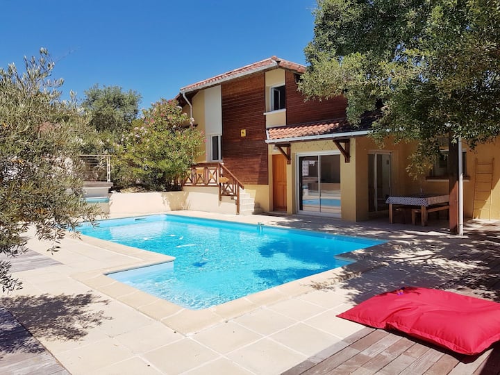 Huis Met Rustig Zwembad - Strand Te Voet / Met De Fiets - Surf & Golf Paradise - Messanges