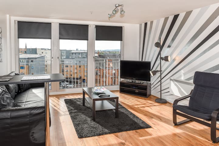 Luxury 1 Bed Apartment Close To City Centre - Glasgow
