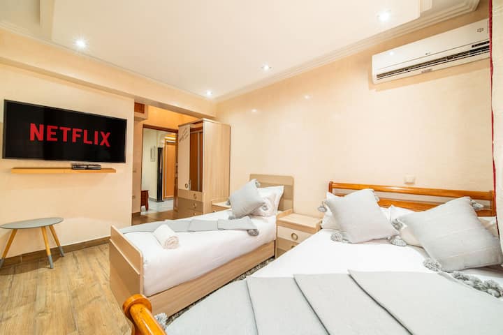 Spacious & Modern Guéliz Apart - 5 Min To Airport - Marrakesh