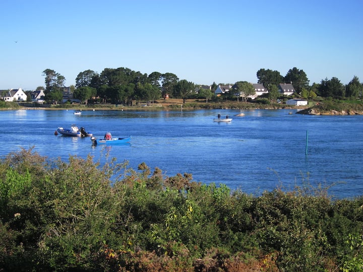 Ria D'étel: Maison Avec Vue, Les Pieds Dans L'eau - Erdeven