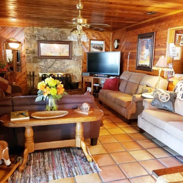 4B/4B Log Cabin with Western Town, Saloon, Firepit - Cabins for Rent in ...