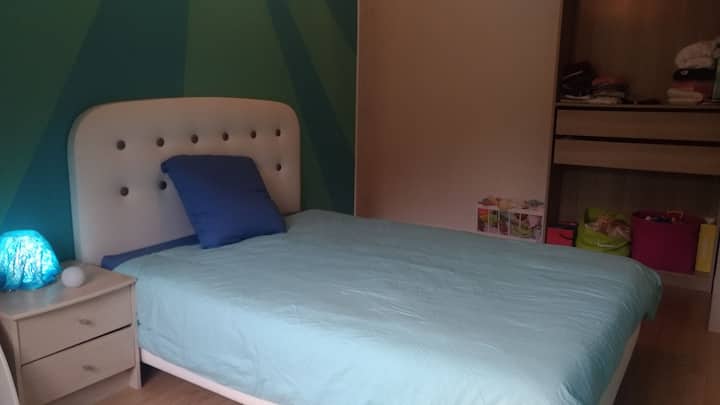 Chambre Bleue Dans Maison Au Calme, Avec Jardin - Rennes