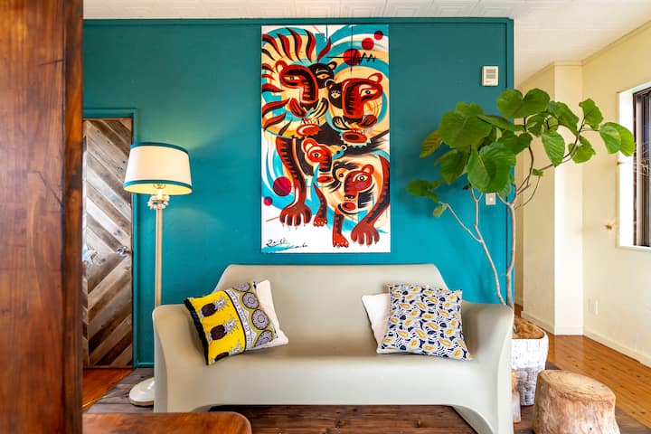 花粉症の方へ。花粉のない沖縄でゆっくり過ごしませんか。オーシャンビュー。美ら海近くCanvas２f - Okinawa