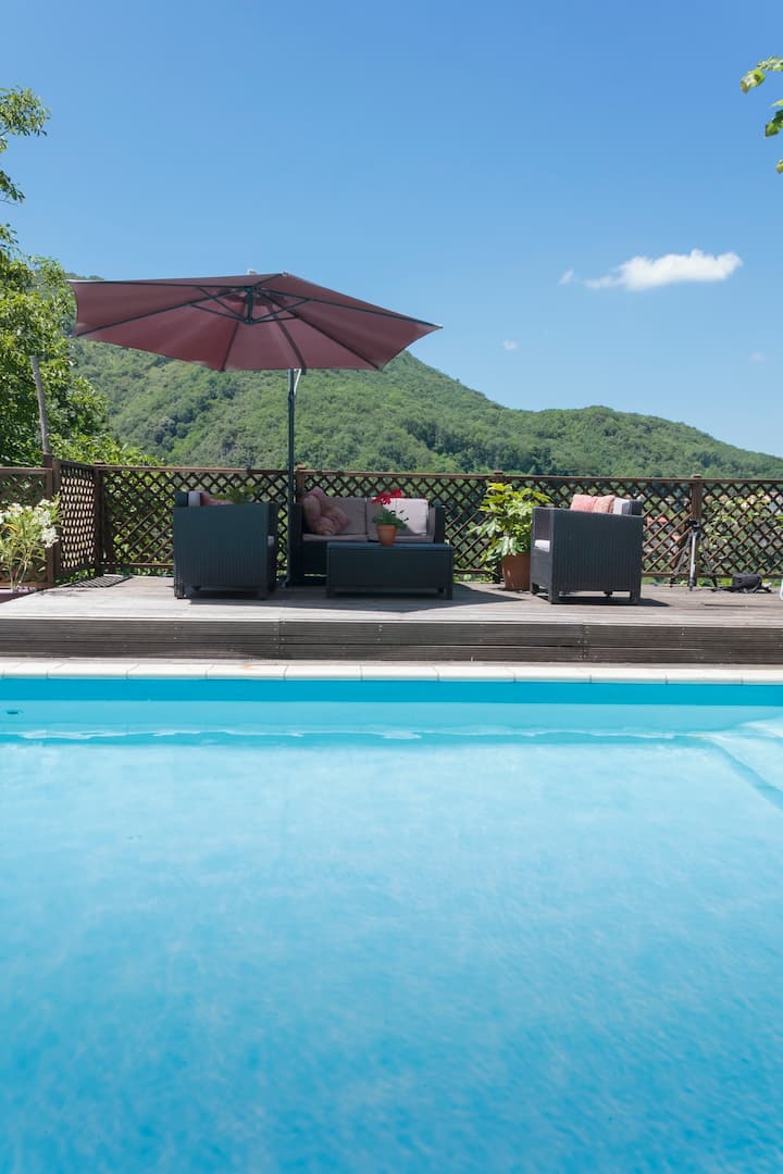 Twin Room Foix - Yoga/pool/views/gdn - Foix
